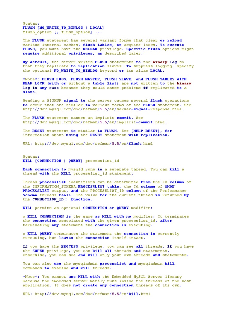 No Write To Binlog Binary Pdf Thread Computing My Sql