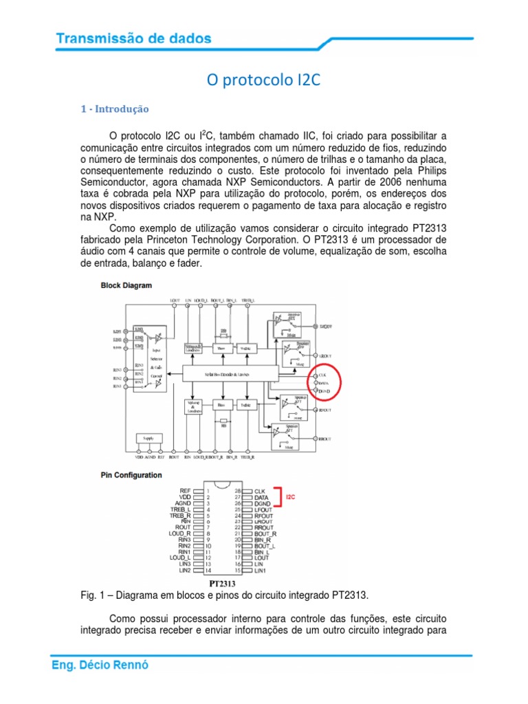 O protocolo I2C: comunicação entre circuitos com poucos fios | PDF ...