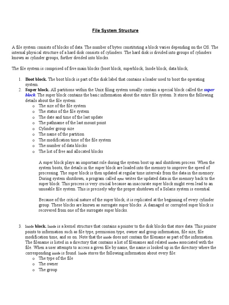File System Structure | PDF | File System | Computer File