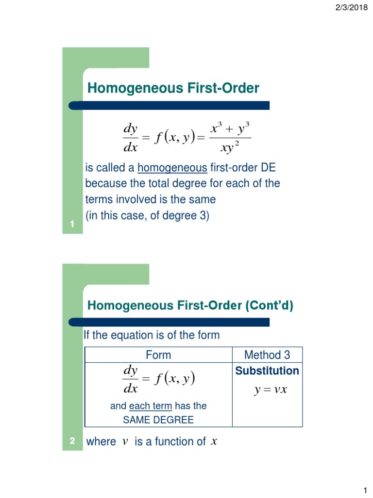 1st Order - 2nd Part | PDF | Analysis | Differential Equations