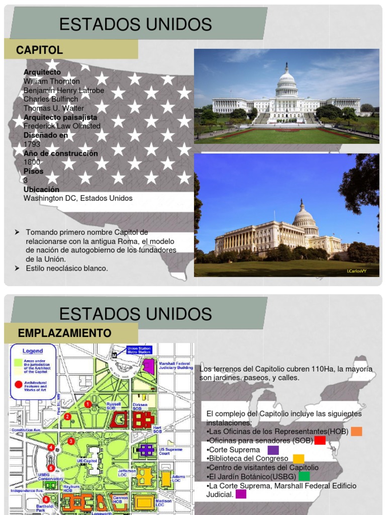 Mapa Del Capitolio De Los Estados Unidos Capitolio De Los Estados