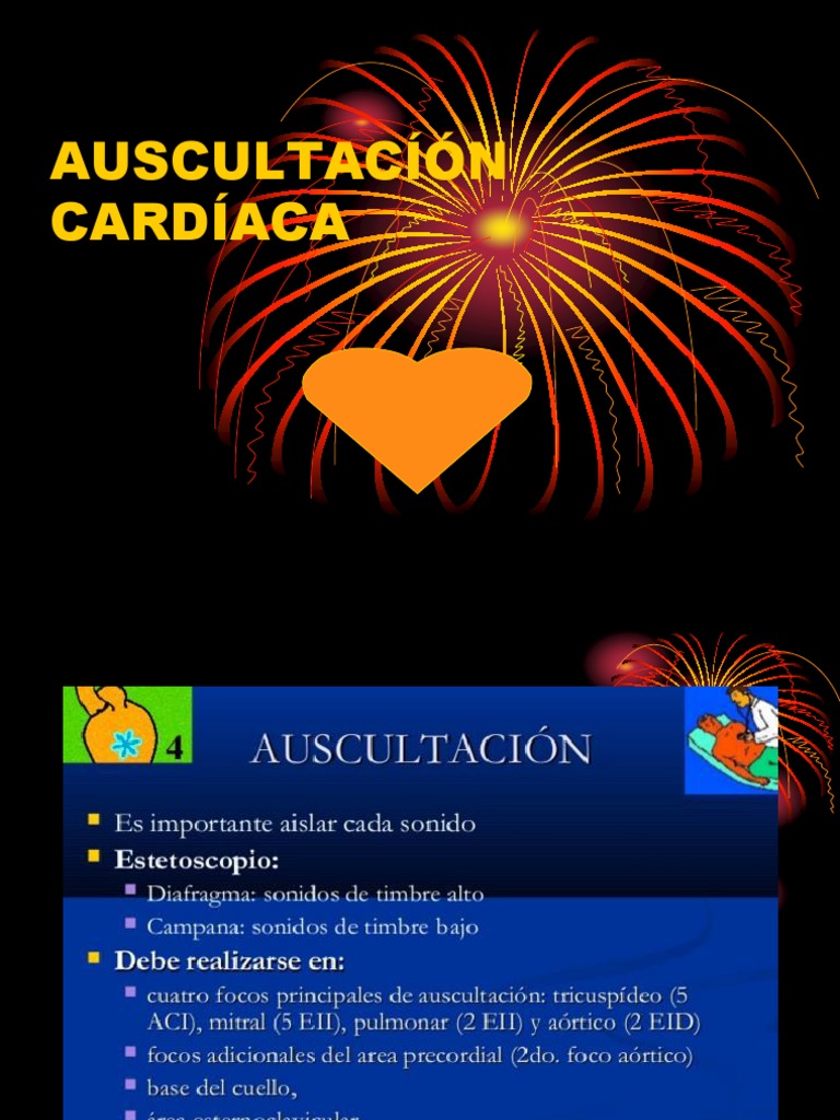 Auscultación cardíaca: áreas y focos de auscultación, características ...