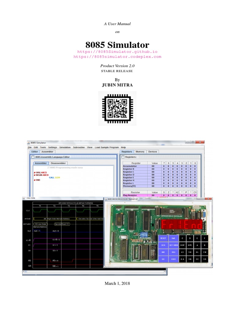 8085 Simulator: A User Manual On | PDF | License | Assembly Language