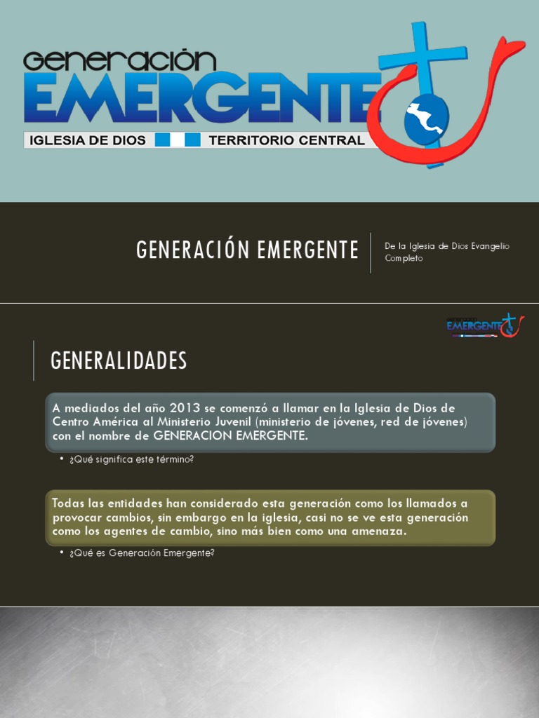 Generación Emergente | PDF | Iglesia Católica | Centroamérica