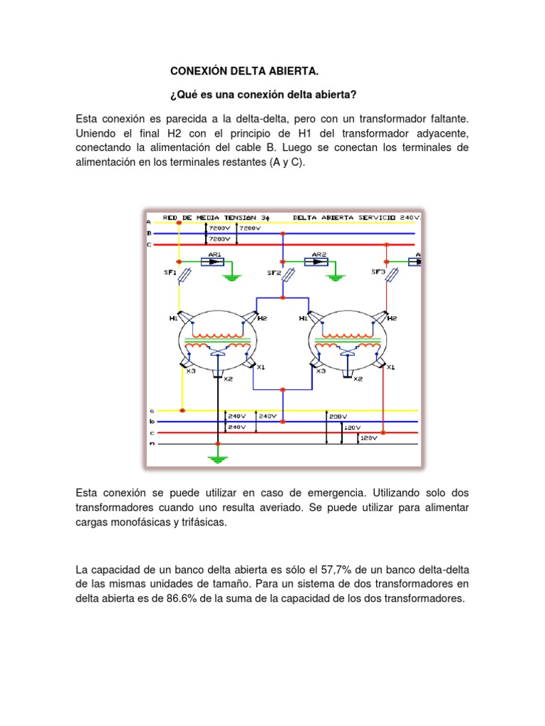 Conexion Estrella Delta | PDF | Transformador | Componentes eléctricos