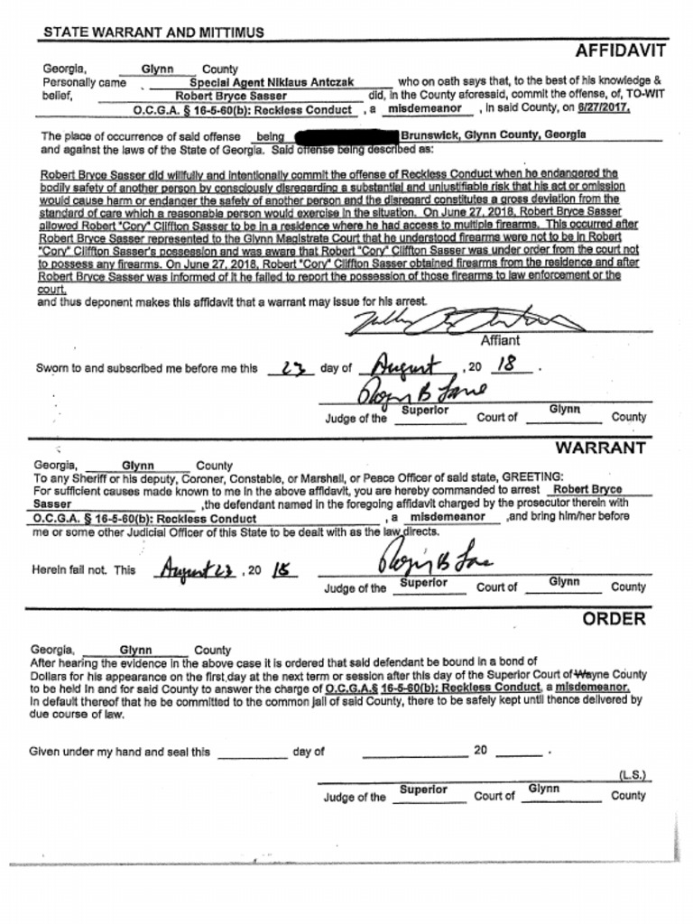 Warrants Robert Bryce Sasser | PDF