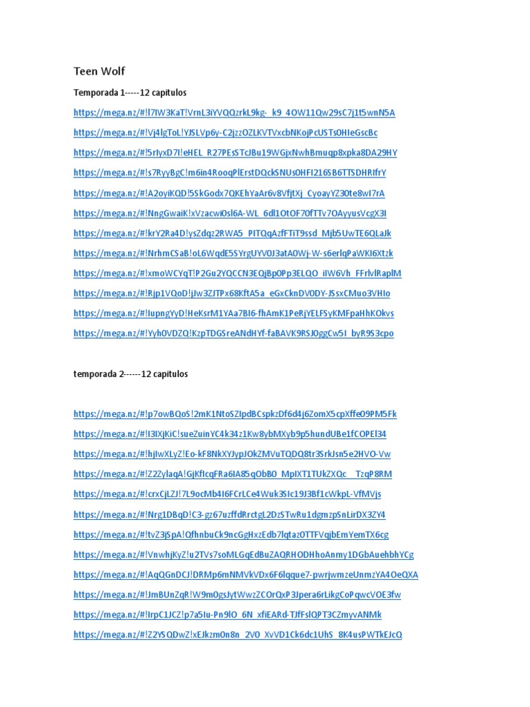 Link de Teen Wolf | PDF