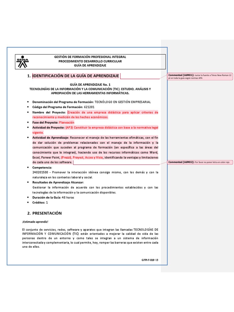 Guia Transversal TICS Diego | PDF | Microsoft Excel | Tabla (base de datos)