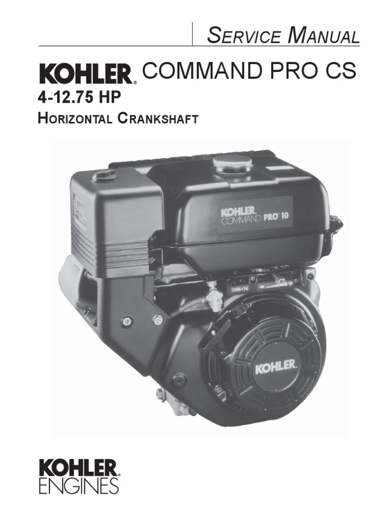 Kohler Command Pro Horizontal SM - 6369001 - CS4 - CS6 - CS8.5 - CS10 ...