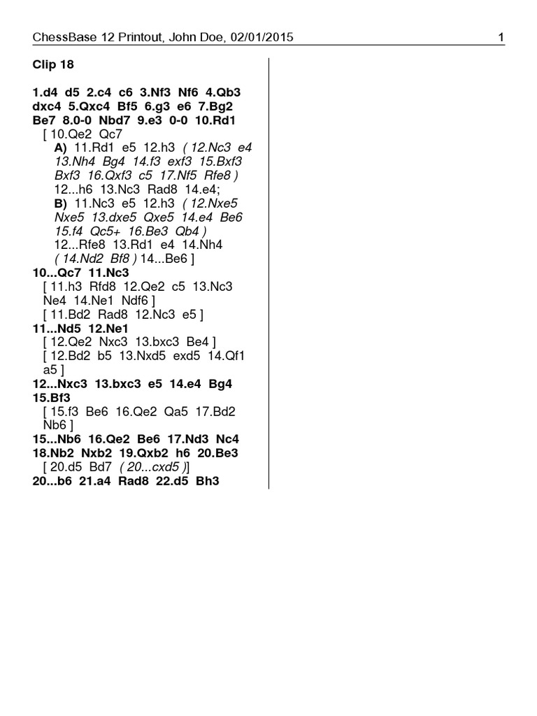 13.Nh4 Bg4 14.f3 Exf3 15.Bxf3 Bxf3 16.Qxf3 c5 17.Nf5 Rfe8) | PDF