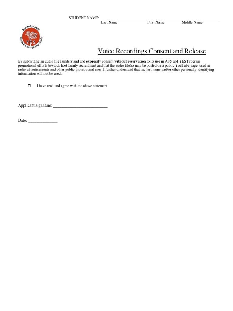 FORM - Audio Recording Consent | PDF