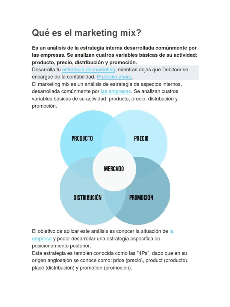 Qué Es El Marketing Mix | PDF | Producto (Negocio) | Marketing