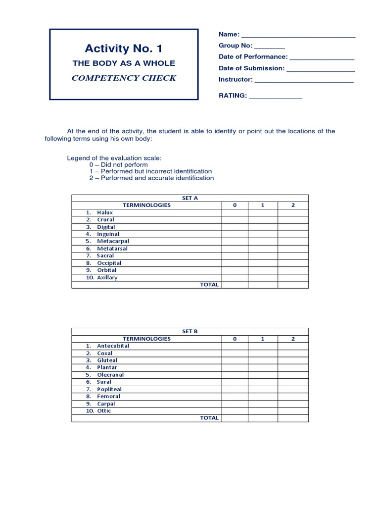 Activity 1 Competency Check | PDF