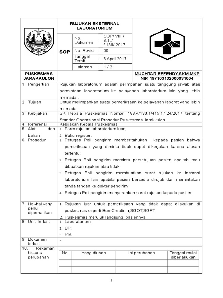 SOP Rujukan Laboratorium | PDF | Pengembangan Diri | Kesehatan Holistik