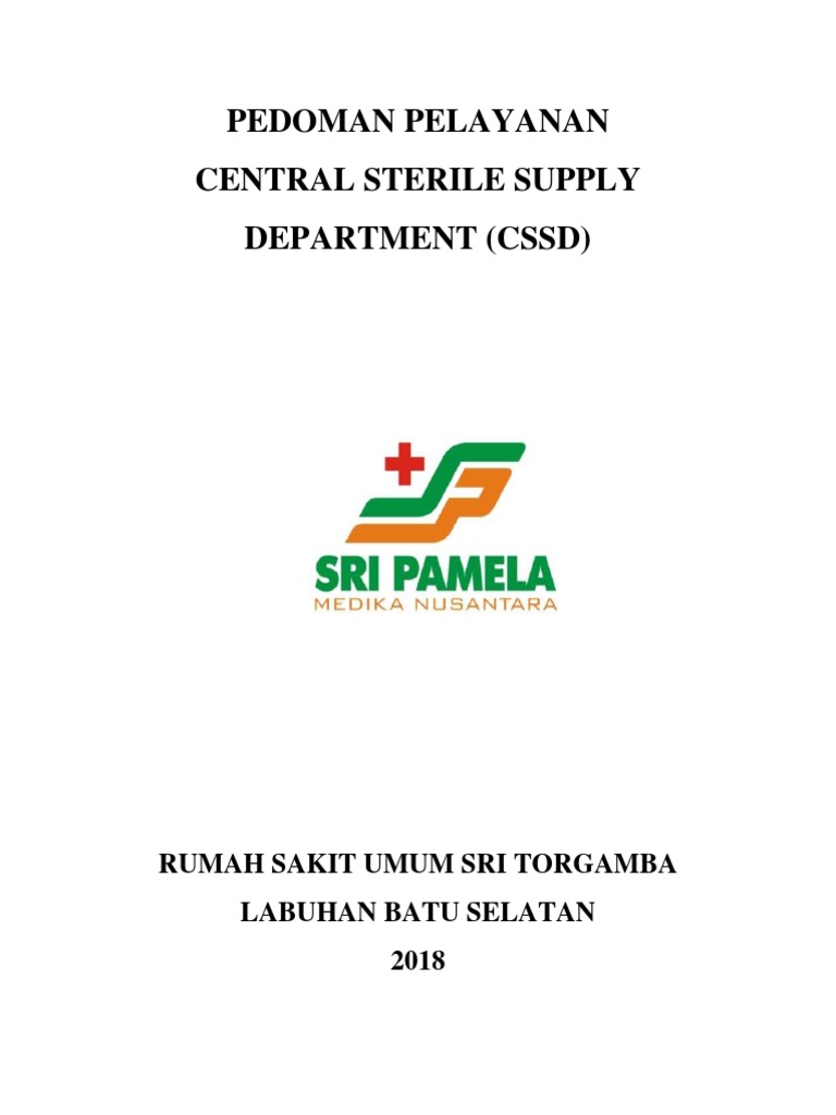Pedoman Pelayanan Central Sterile Supply Department (CSSD) : Rumah ...