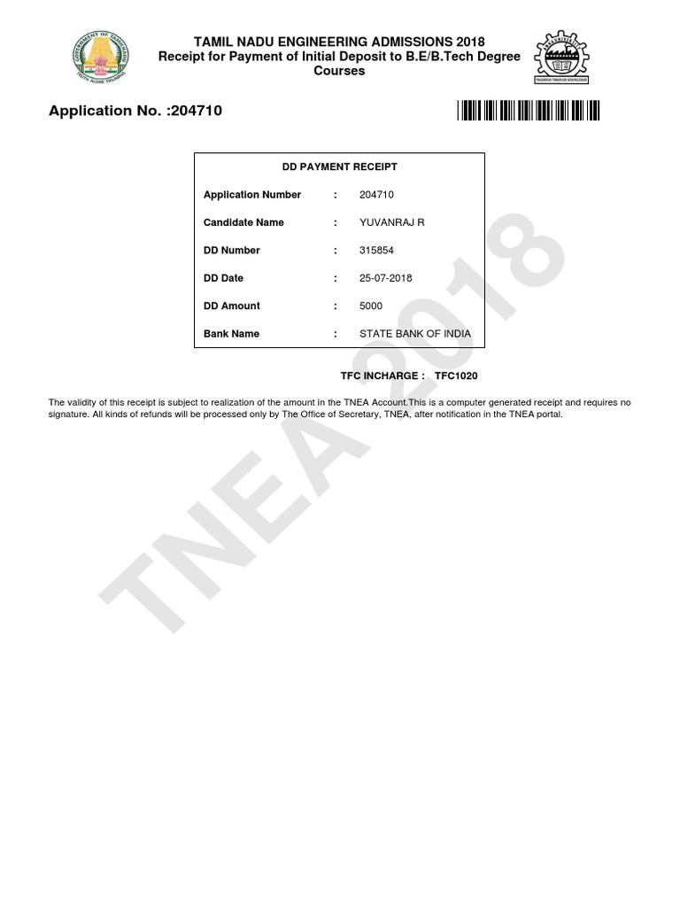 25.7.18 DD - Receipt | PDF