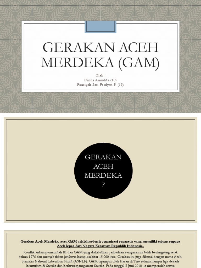 Sejarah dan Dampak Gerakan Aceh Merdeka | PDF | Sejarah