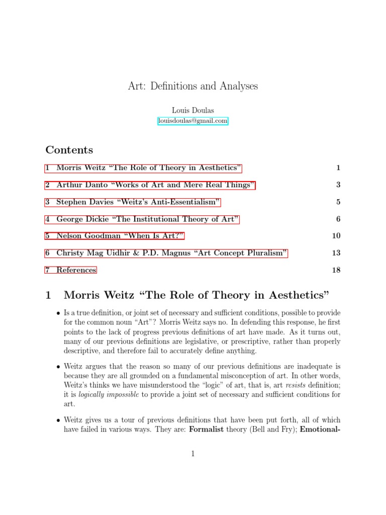 Art Definitions PDF | PDF | Concept | Species