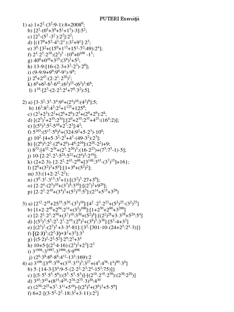 Puteri Exercitii | PDF