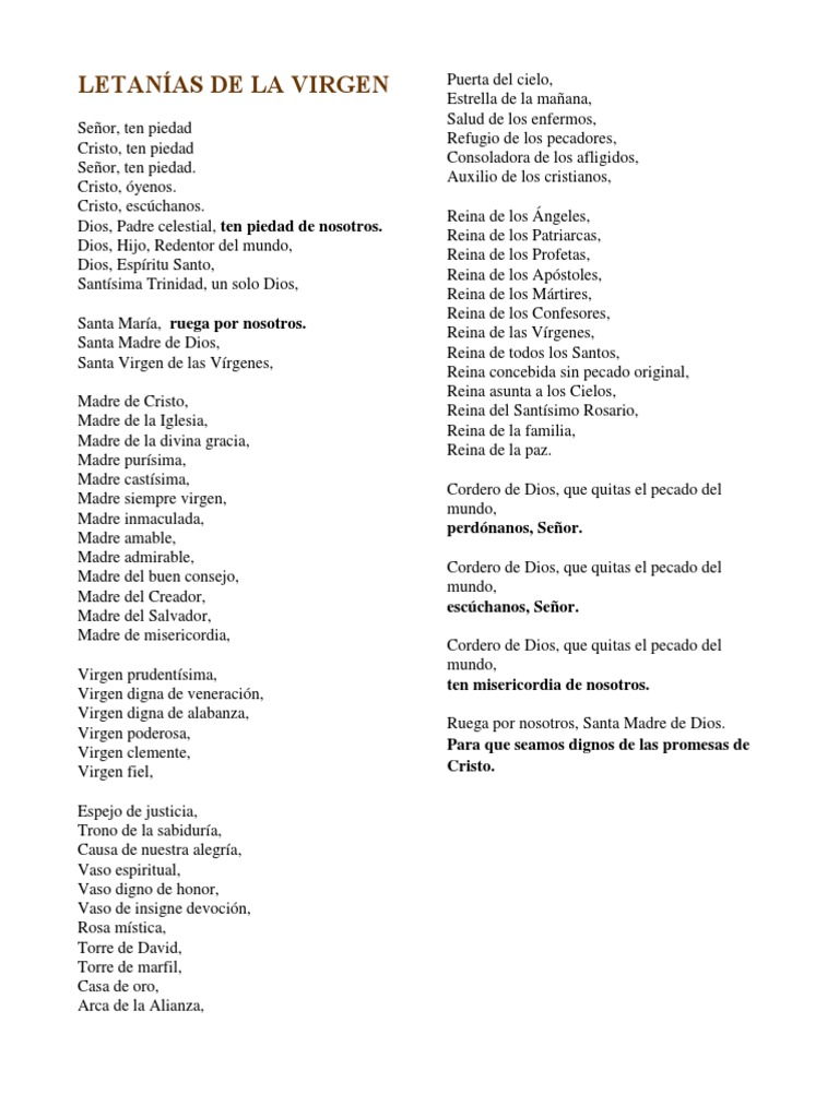 Letanías de La Virgen