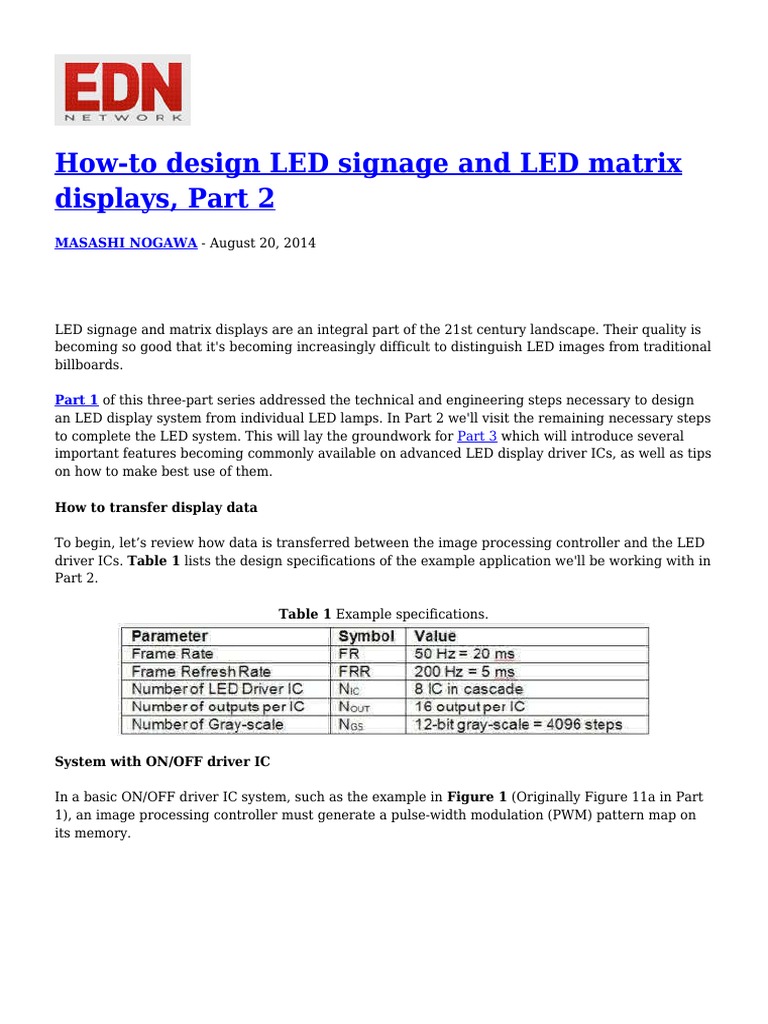 How To Design LED Signage and LED Matrix Displays | PDF | Light ...