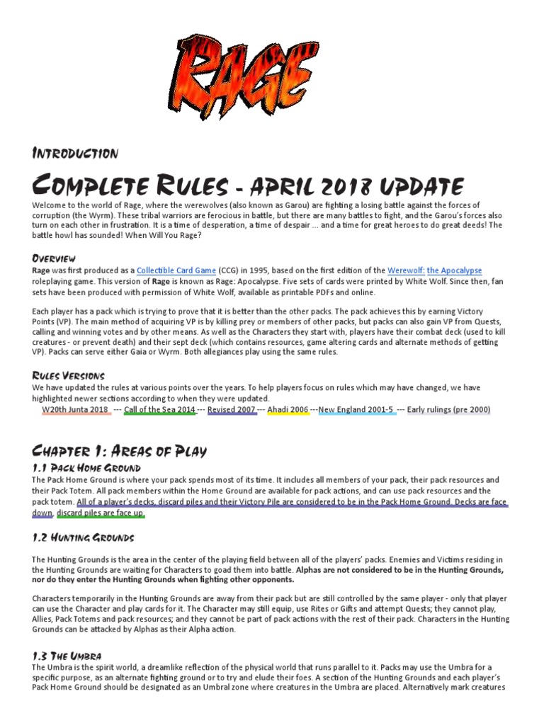 Omplete Ules - April 2018 Update: Ntroduction | PDF | Leisure Omplete Ules - April 2018 Update: Ntroduction | PDF | Leisure