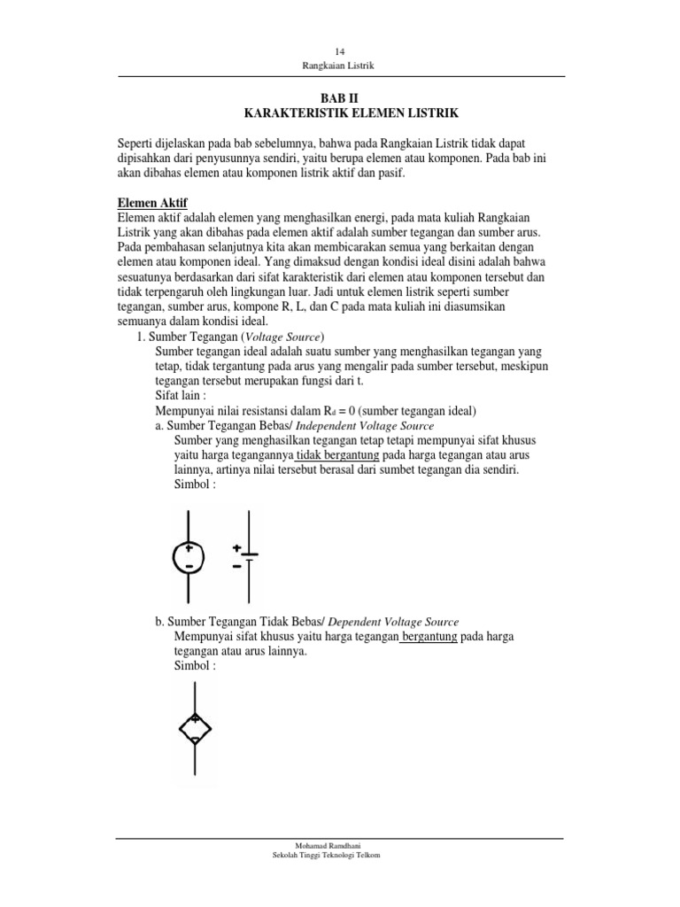 Karakteristik Elemen Listrik | PDF