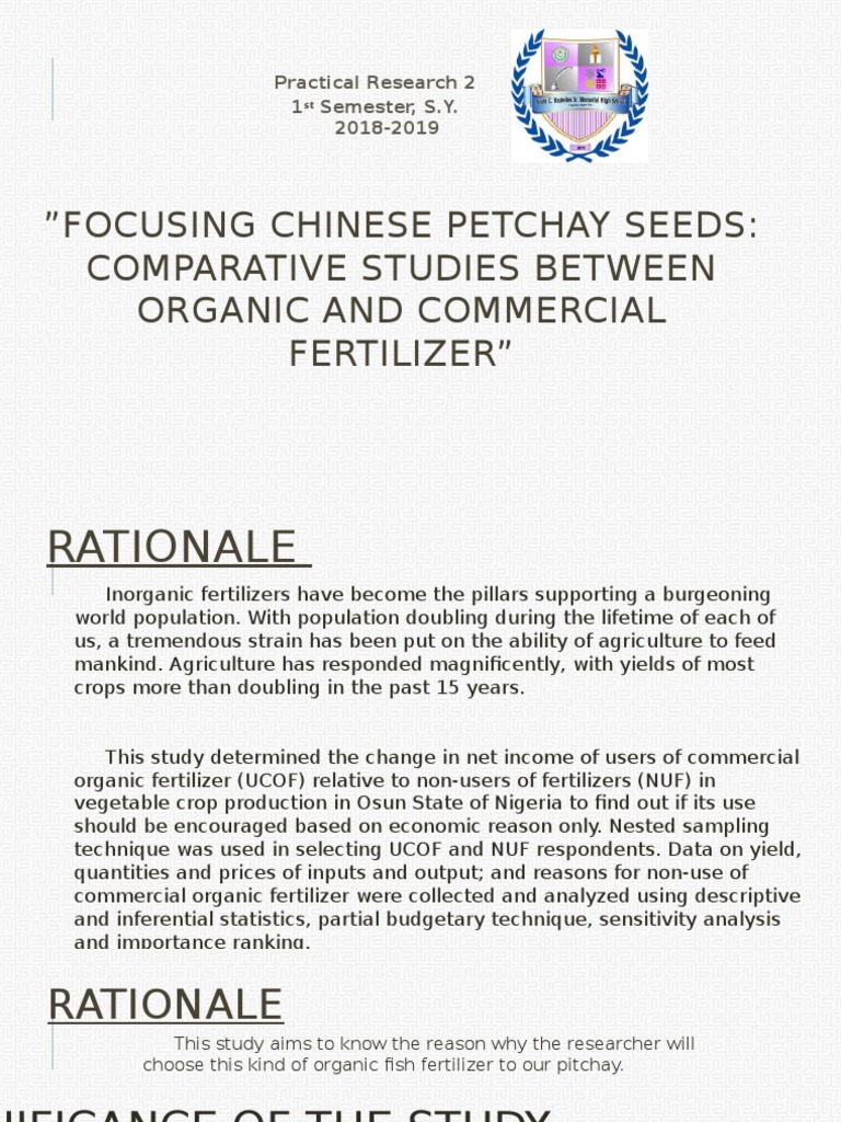 Focusing Chinese Petchay Seeds | PDF | Hydroponics | Fertilizer