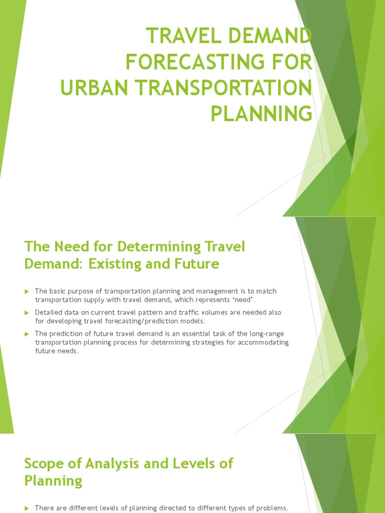 Travel Demand Forecasting For Urban Transportation | PDF | Forecasting | Public Transport
