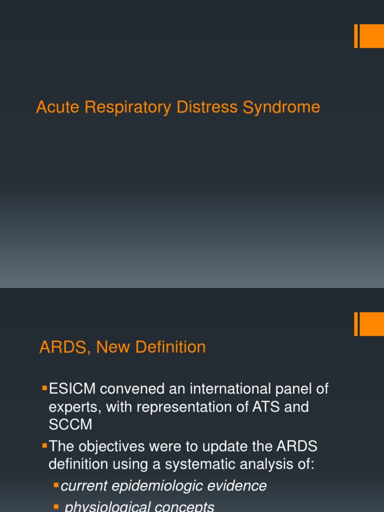 Acute Respiratory Distress Syndrome.ppt | Medical Specialties ...