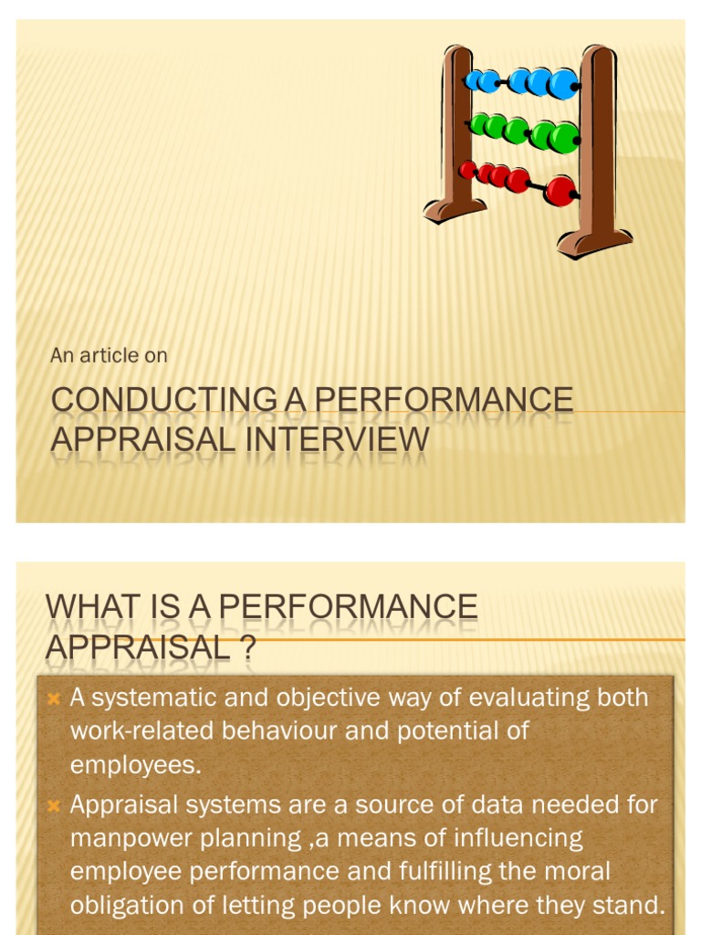 Conducting A Performance Appraisal Interview | PDF | Performance ...