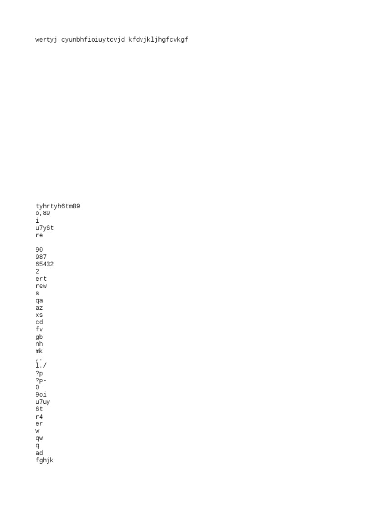 Wertyj Cyunbhfioiuytcvjd KFDVJKLJHGFCVKGF | PDF