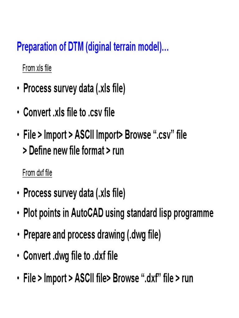 Preparation Of Digital Terrain Model Pdf