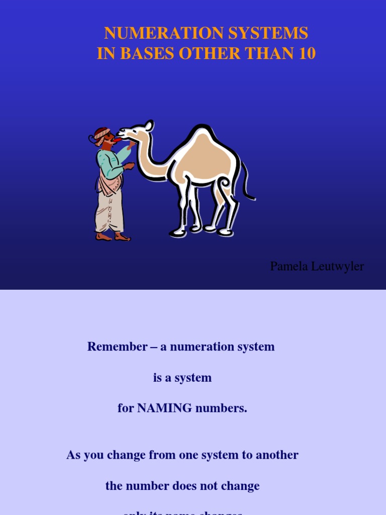 Numeration Systems in Bases Other Than 10: Pamela Leutwyler | PDF | Mathematical Notation ...