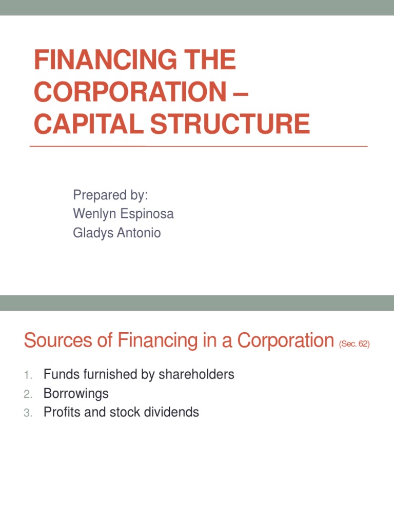 Group2-Financing The Corp | PDF