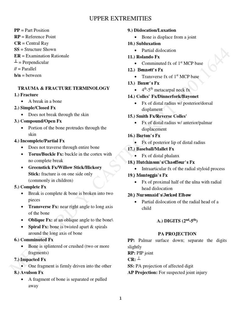 Upper Extremities | Download Free PDF | Elbow | Hand