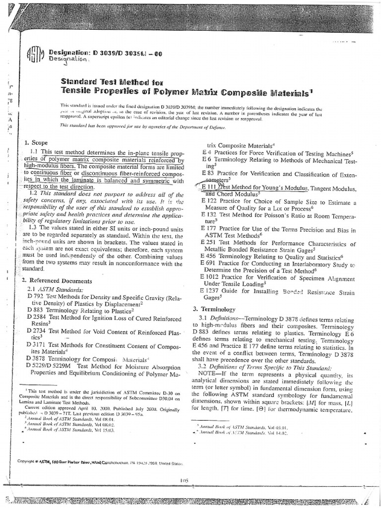 Norma ASTM D3039 | PDF