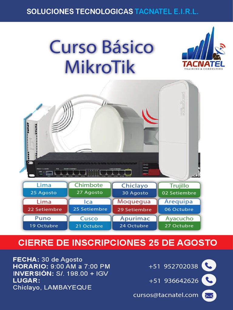 MikroTik Básico Chiclayo Perú | PDF | sistema de nombres de dominio ...