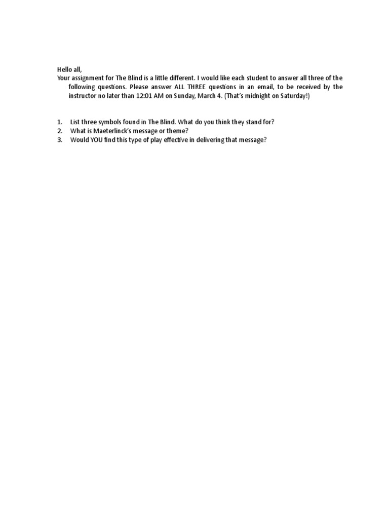 The Blind Questions | PDF | Language Arts & Discipline
