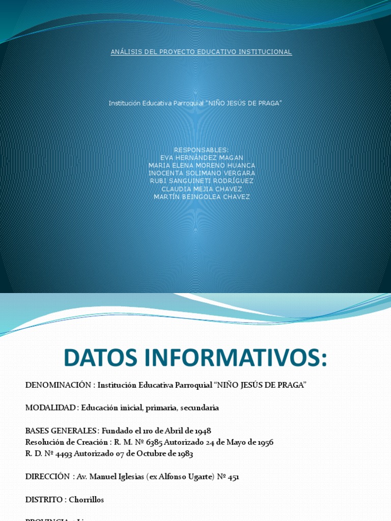 Diapositivas Analisis Pei NJP | PDF | Plan de estudios