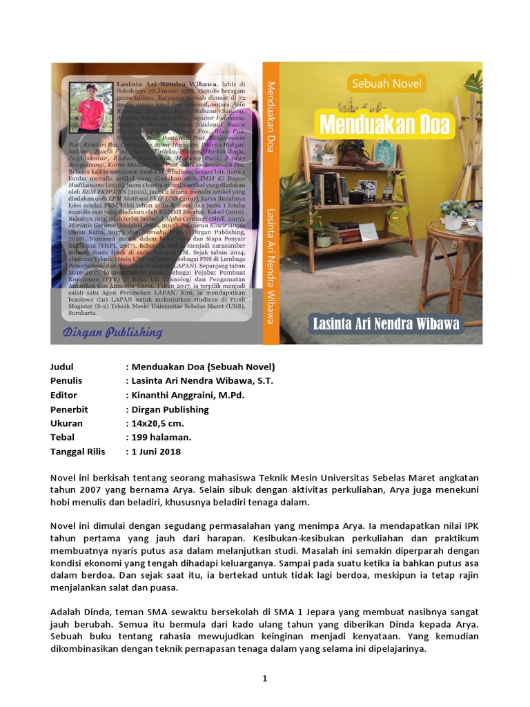 Menduakan Doa - Sebuah Novel Karya Lasinta Ari Nendra Wibawa PDF | PDF