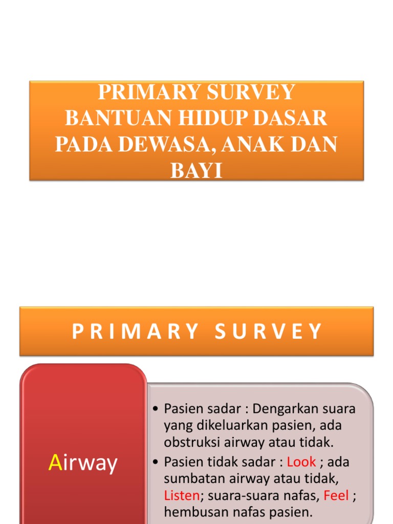 Primary Survey | PDF