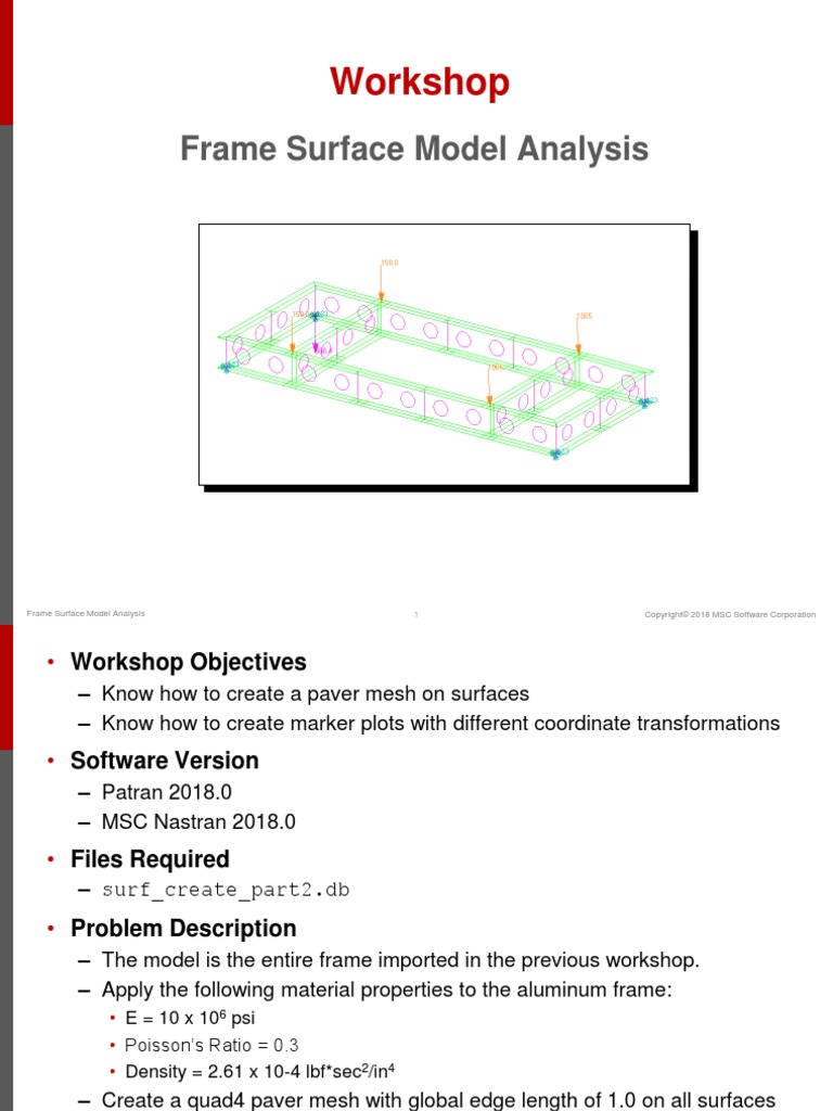 Frame Surface Model Analysis | PDF | Physics | Mechanical Engineering