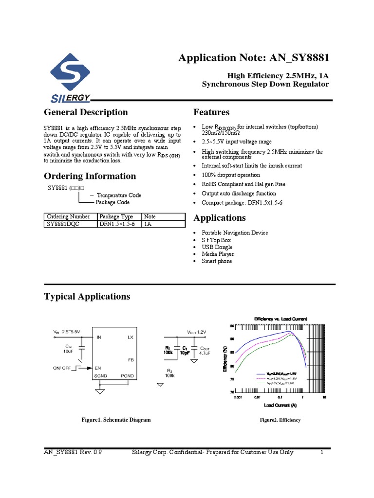 Application Note: AN - SY8881: General Description Features | PDF ...