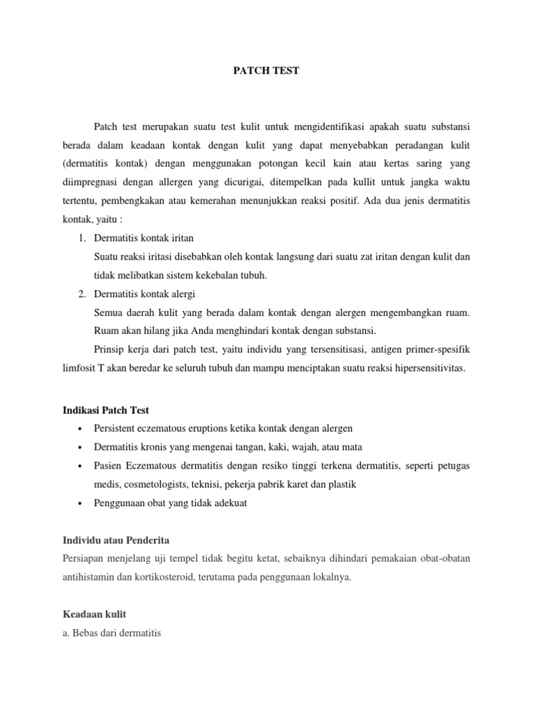 Patch Test | PDF