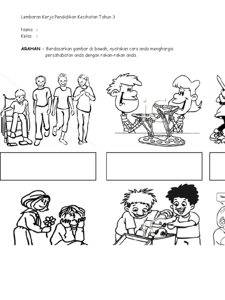 Lembaran Kerja Pendidikan Kesihatan Tahun 3 | PDF | Pengembangan Diri | Gaya Hidup