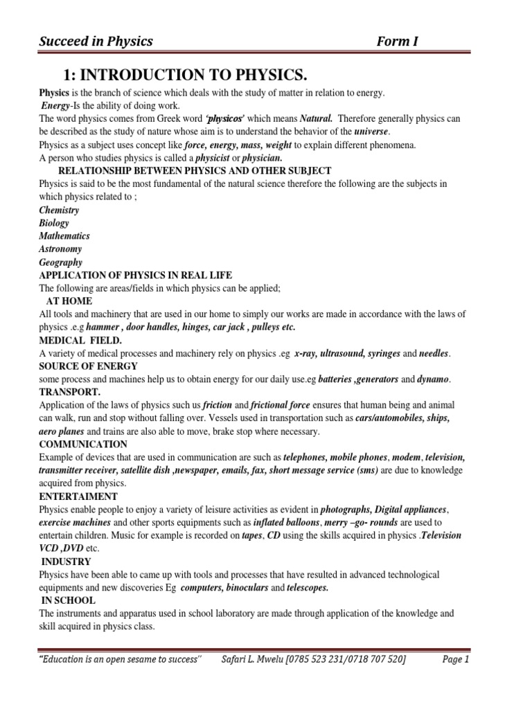 O-Level Physics Notes | PDF | Buoyancy | Density