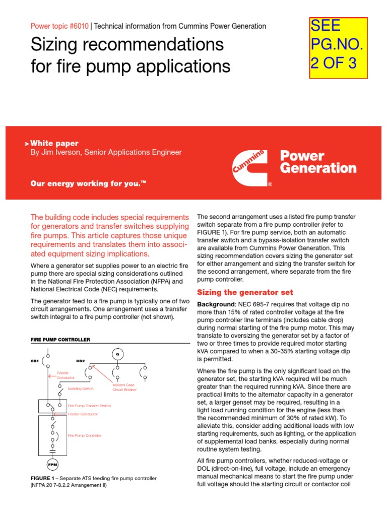 Sizing Breaker For Fire Water Pump | Download Free PDF | Switch | Fuse ...