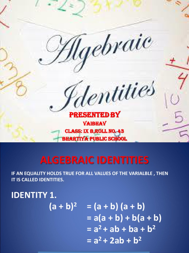 Algebraic Identity | PDF