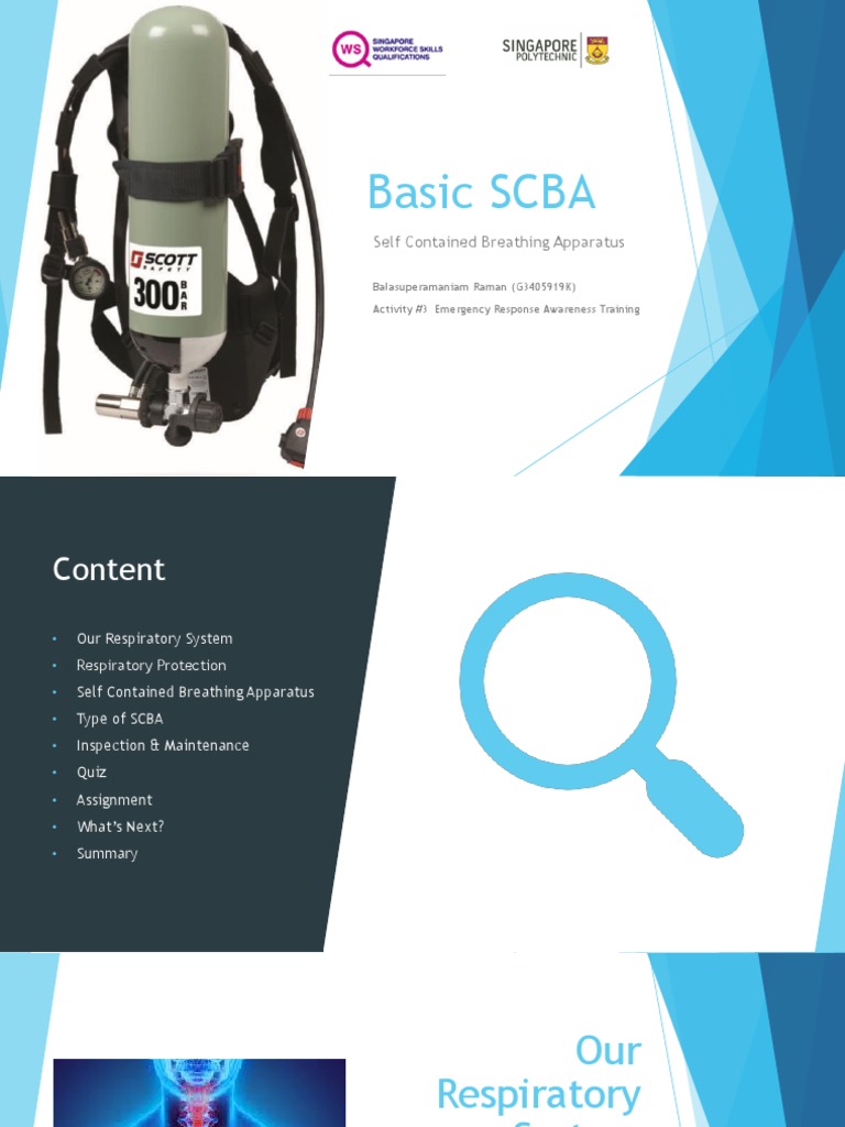 Basic SCBA: Self Contained Breathing Apparatus | PDF | Respiratory ...